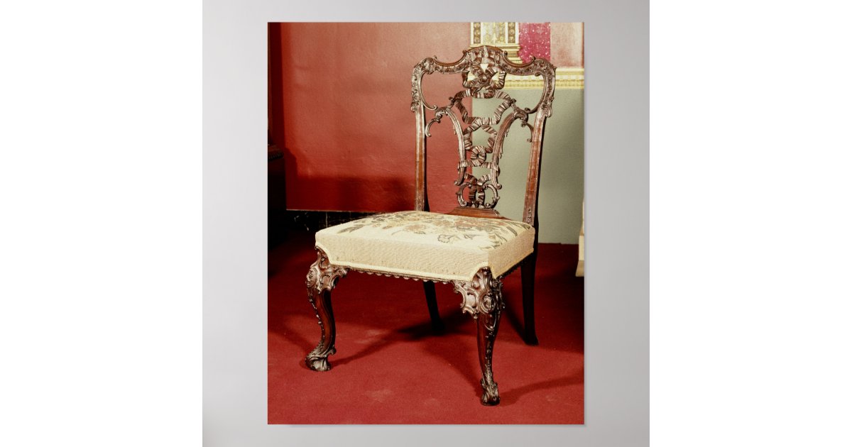 Chair, Chippendale 'Director' design, c.1760 Poster | Zazzle