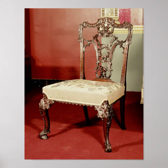 Chair, Chippendale 'Director' design, c.1760 Poster | Zazzle