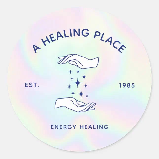 Chakra Healer Reiki Practitioner Hands Classic Round Sticker | Zazzle