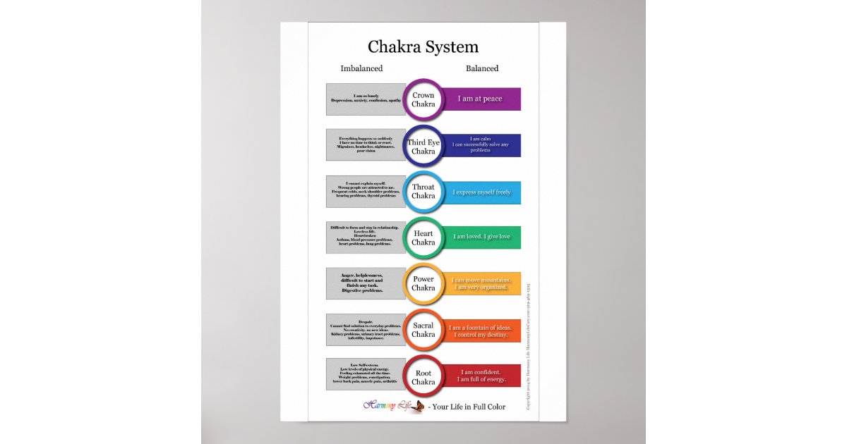 Chakra System Poster | Zazzle