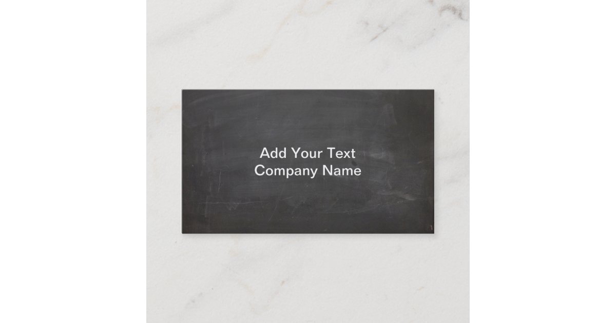 Chalk Board Business Card | Zazzle