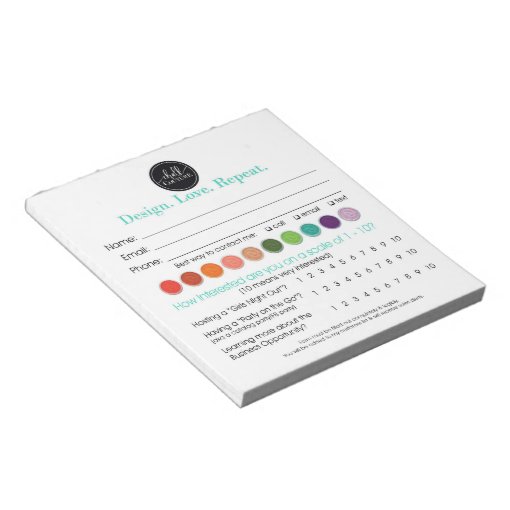 Chalk Couture Enter to Win Drawing Slip Notepad | Zazzle