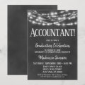 Chalkboard Accountant Graduation Party Invitation | Zazzle