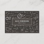 Chalkboard Algebra Math Tutor business card | Zazzle