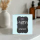 Chalkboard Aqua Mini Wedding Tissue Boxes | Zazzle