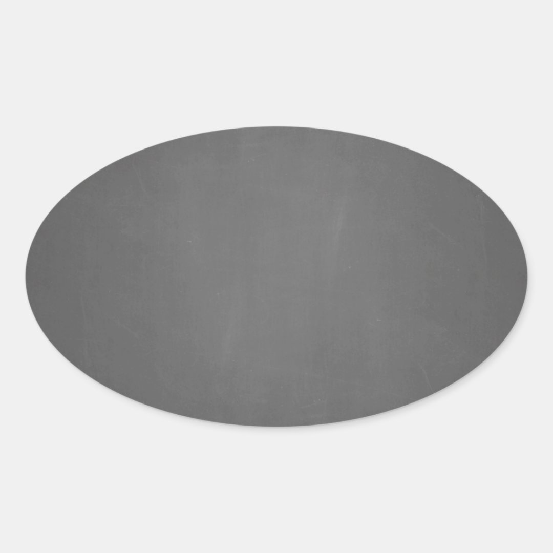 Chalkboard Background Template Oval Sticker | Zazzle