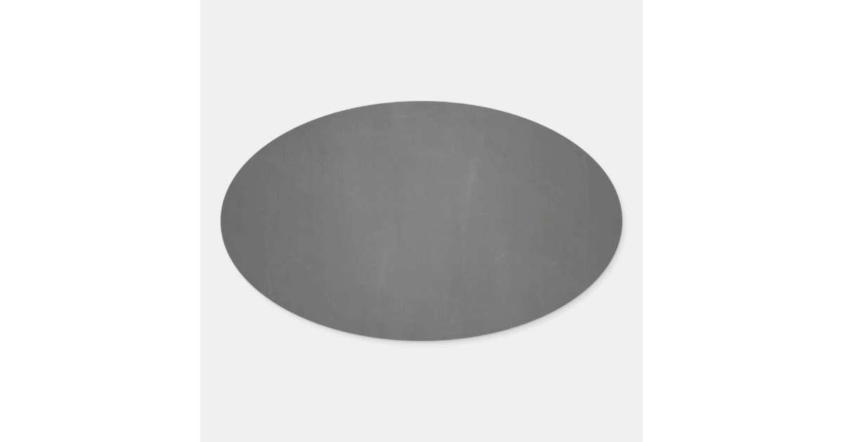 Chalkboard Background Template Oval Sticker | Zazzle