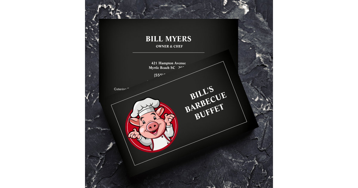 Chalkboard Barbecue Business Card | Zazzle