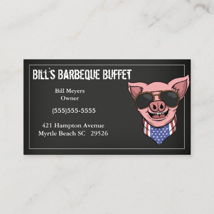 Chalkboard Barbecue Business Card | Zazzle.com