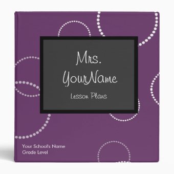 Chalkboard Binder - purple | Zazzle