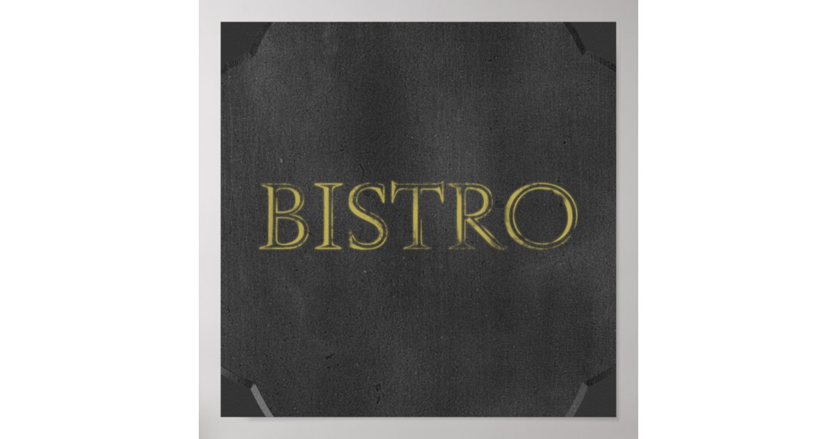 CHALKBOARD BISTRO SIGN RESTAURANT GRAPHIC LOGO ICO | Zazzle