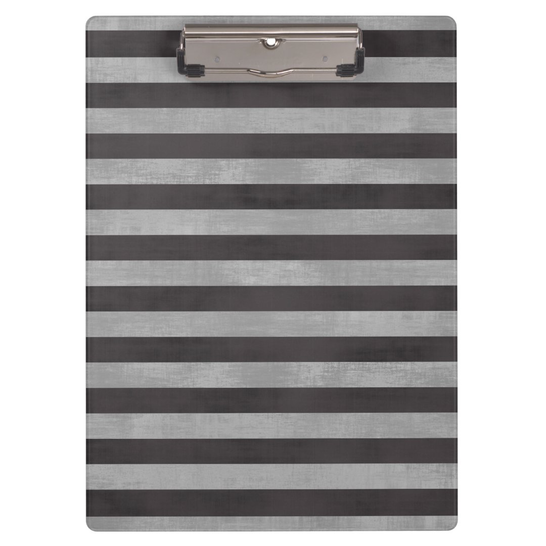 Chalkboard, Chalk Horizontal Stripes Clipboard | Zazzle