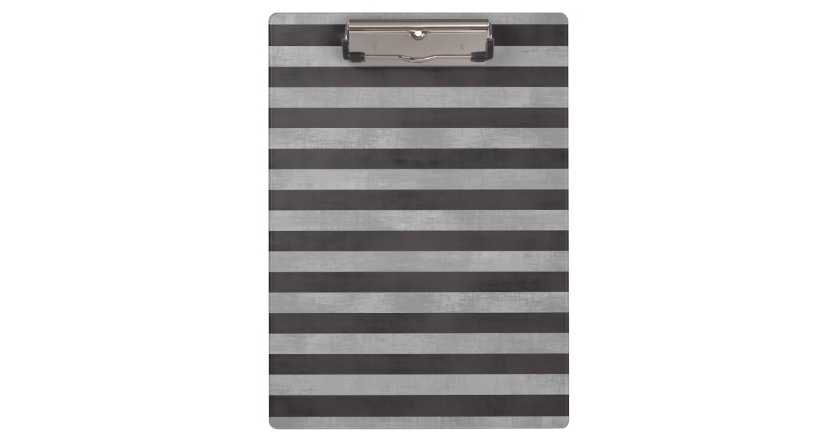 Chalkboard, Chalk Horizontal Stripes Clipboard | Zazzle