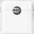 Chalkboard Chalk Mrs. & Mrs. Wedding Engagement Classic Round Sticker ...