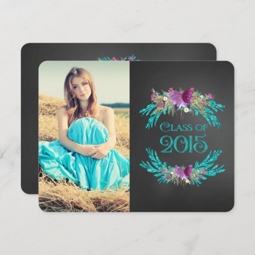 Chalkboard Class of 2015 Graduation Invitation | Zazzle
