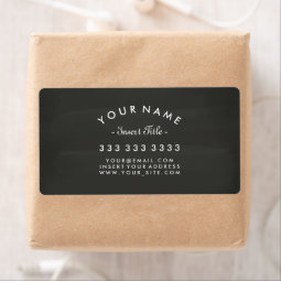 Chalkboard Curved Text Professional Business Label | Zazzle