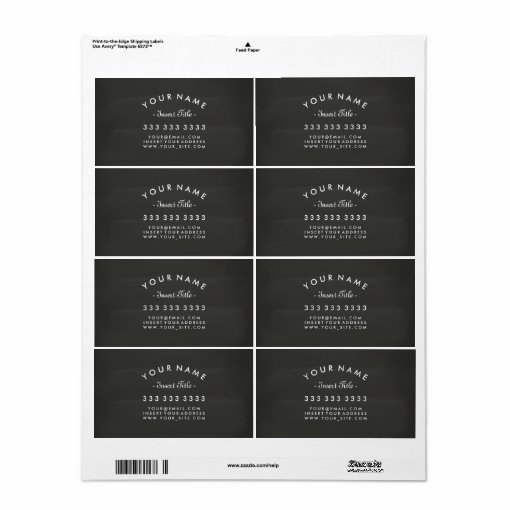 Chalkboard Curved Text Professional Business Label | Zazzle