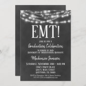 Chalkboard EMT Graduation Party Invitation | Zazzle