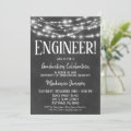 Chalkboard Engineer Graduation Party Invitation | Zazzle