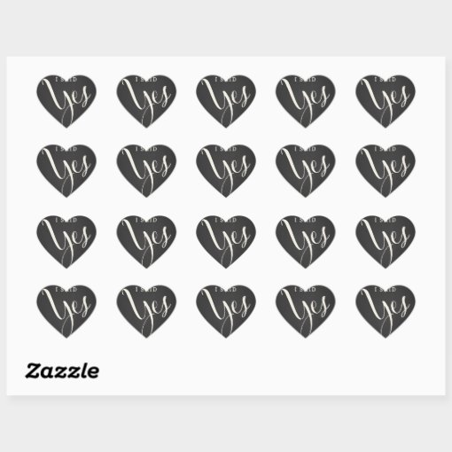 Chalkboard Forever & Always "I Said Yes" sticker | Zazzle