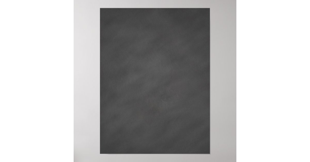 Chalkboard Gray Background Grey Chalk Board Black Poster | Zazzle