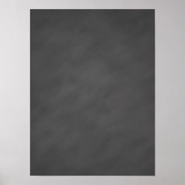 Chalkboard Gray Background Grey Chalk Board Black Poster | Zazzle