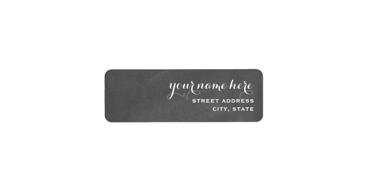 Chalkboard Inspired Address Label | Zazzle