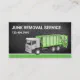 Chalkboard Junk Removal Service Garbage Truck Business Card | Zazzle