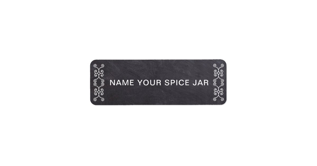 Chalkboard Kitchen Spice Jar Label | Zazzle