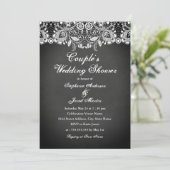 Chalkboard Lace Couples Wedding Shower Card | Zazzle