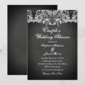 Chalkboard Lace Couples Wedding Shower Card | Zazzle