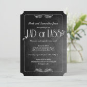 Chalkboard Lad or Lass Gender Reveal Party Invite | Zazzle