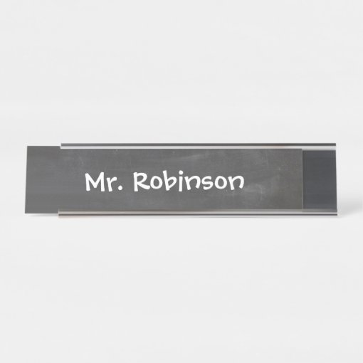 "Chalkboard Look" Name Plate | Zazzle