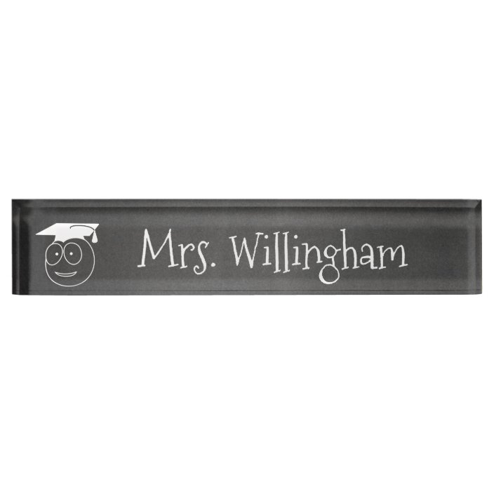 Chalkboard Look Teacher's Custom Desk Nameplate | Zazzle.com