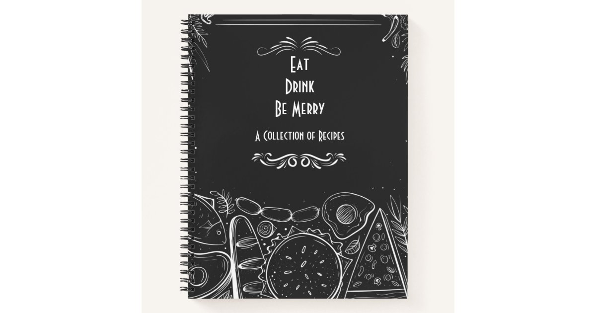 Chalkboard Menu Recipe Journal | Zazzle