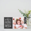 Chalkboard Merry Christmas, Happy New Year Card | Zazzle