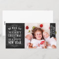 Chalkboard Merry Christmas, Happy New Year Card | Zazzle