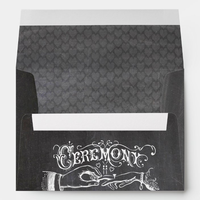 Chalkboard Modern Vintage Wedding Envelopes | Zazzle.com