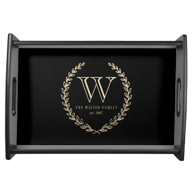 Chalkboard Monogram Serving Tray | Zazzle