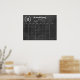 Chalkboard Monthly Family Monogram Calendar Poster | Zazzle