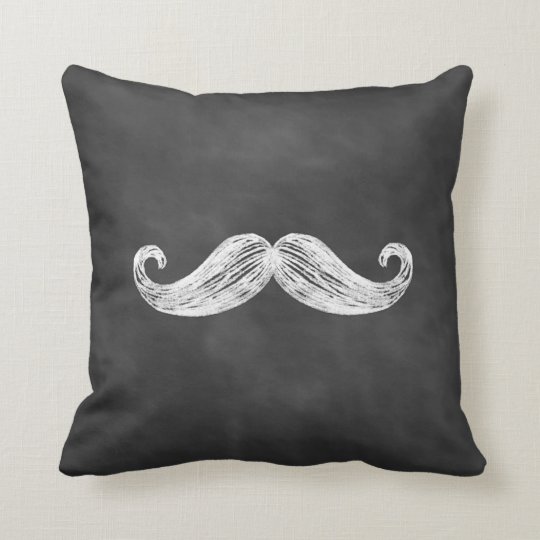 Chalkboard Mustache Pillow | Zazzle.com
