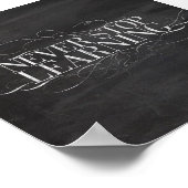 CHALKBOARD NEVER STOP LEARNING ADVICE SAYINGS MOTI POSTER | Zazzle