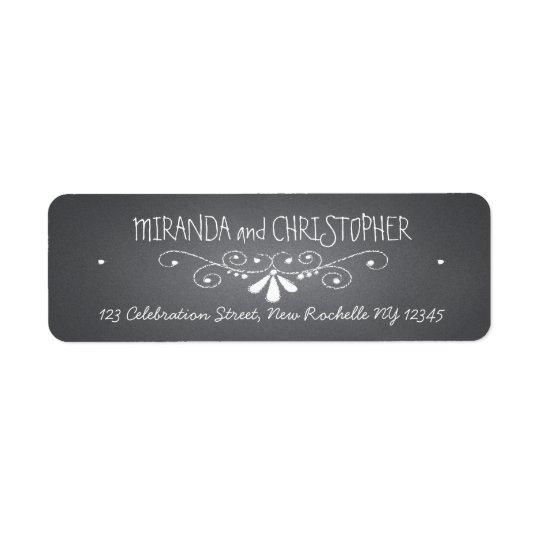 Chalkboard Personalized Return Address Labels | Zazzle.com