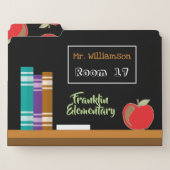 Chalkboard personalized teacher file folders | Zazzle