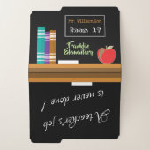 Chalkboard personalized teacher file folders | Zazzle