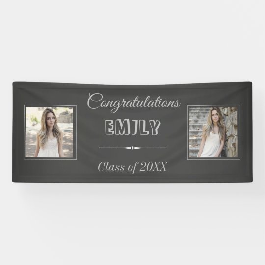 Chalkboard Photo Graduation Banner | Zazzle.com