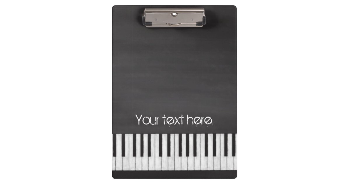 Chalkboard Piano Keyboard Clipboard | Zazzle