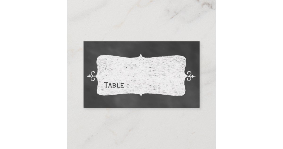 Chalkboard Place Card | Zazzle
