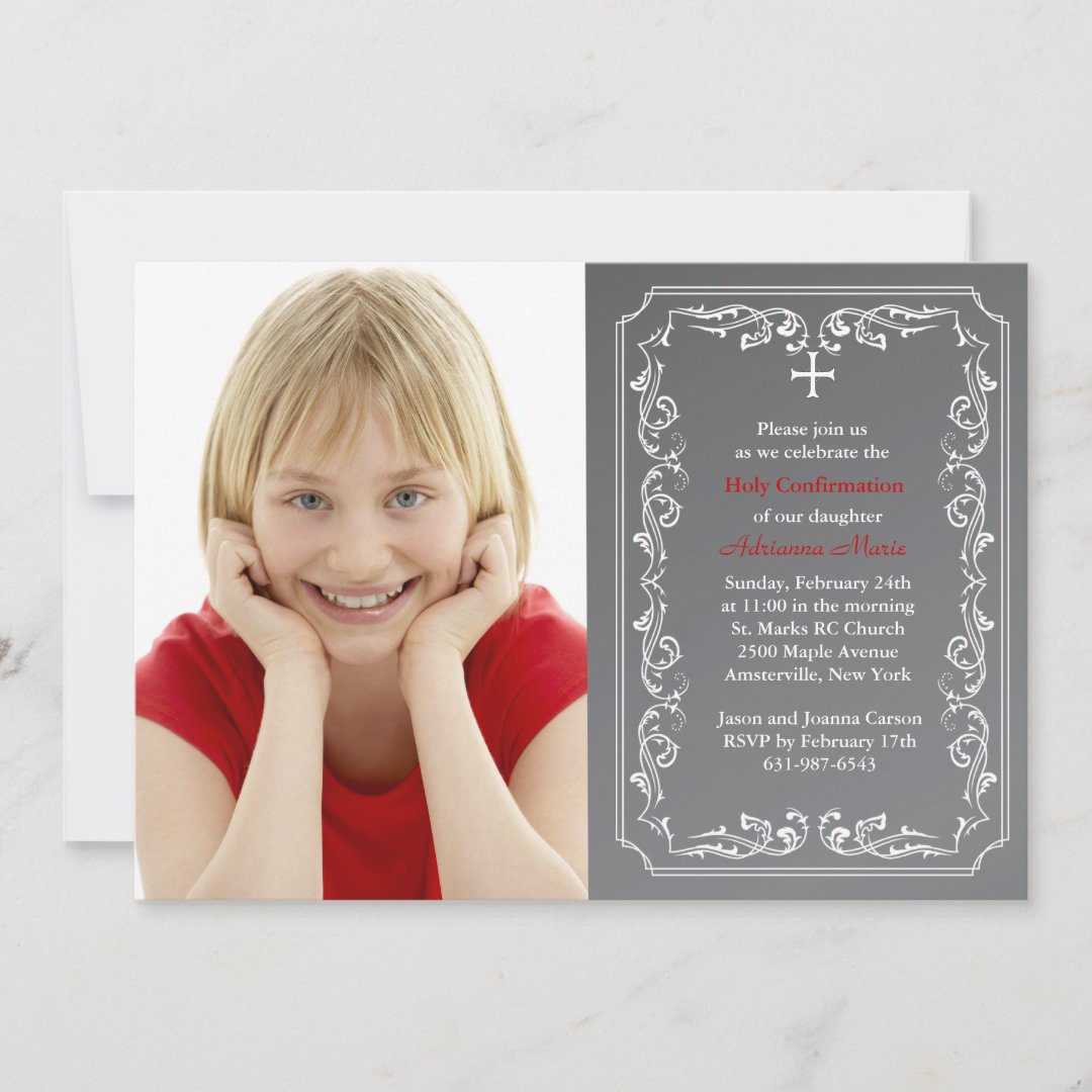 Chalkboard Religious Photo Invitation | Zazzle