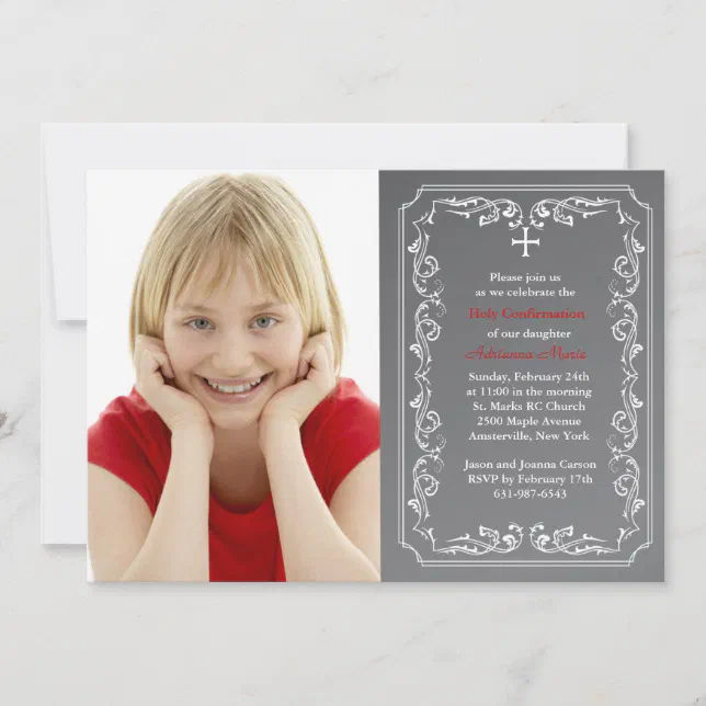 Chalkboard Religious Photo Invitation | Zazzle